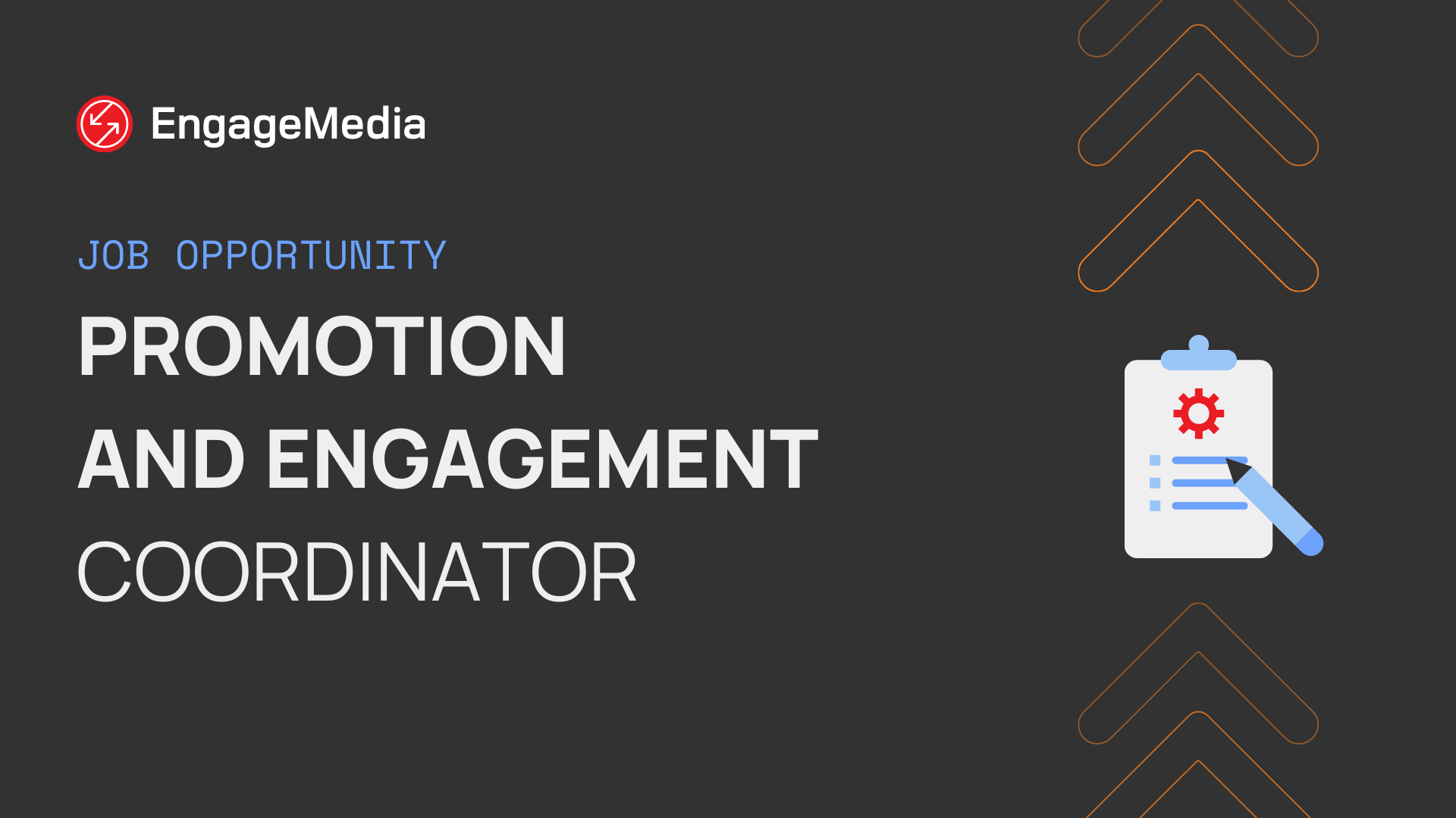 [Closed] Job Opportunity: Promotion and Engagement Coordinator ...